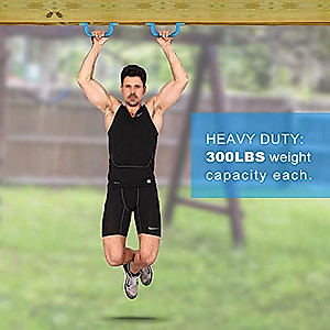 Playset Handles Playground Slide, SELEWARE Safety Hand Grips Bar for Outdoor Playhouse, Jungle Gym, Climbing Frame and Treehouse. Backyard Swing Set Accessories for Kids, SELEWARE Blue