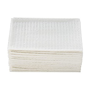 McKesson Procedure Towels, Disposable - Waffle Embossed, Non-Radiopaque, Non-Sterile, Economy 2-Ply Tissue without Polyback - White, 13 in x 18 in, 500 Towels, 1 Pack