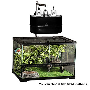 MCLANZOO Dual Reptile Light Fixture Deep Dome,UV Lamp Fixture for Reptiles Terrarium with Two Independent Switches Heat Lighting Lamp Kit.