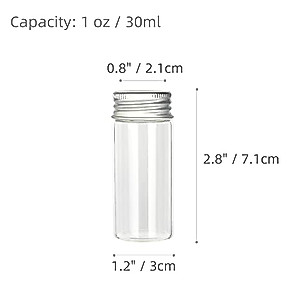 Magic Season Decorative Glass Bottles (12 Pcs w/Aluminum Cap / 1 fl oz)