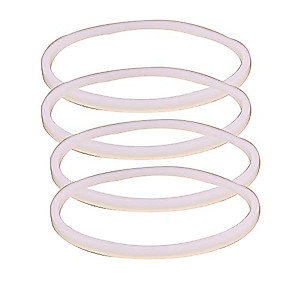 Anbige 4PCS White Rubber Sealing O-Ring Gasket Replacement Parts ,Compatible with Ninja Juicer Blender Replacement Seals (4 3.22inch gaskets)