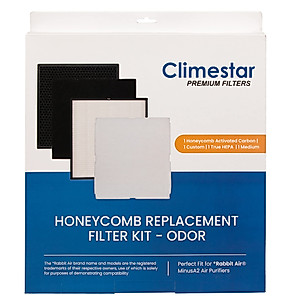 Climestar Honeycomb Filter Kit Compatible Replacement for Rabbit Air Minus A2 SPA-700A SPA-780A Air Purifiers - Odor (Set of 4 Filters)