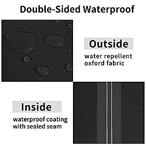 Easy-Going Waterproof Patio Chair Cover UV Resistant Outdoor Chair Cover Weatherproof Lawn Patio Furniture Cover with Tape Sealed Seam (2 Pack-33.5Wx31.5Dx36H inch, Black)