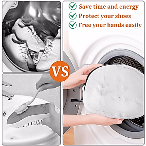 2 Pcs Shoe Washing Machine Bag, Honeycomb Mesh Laundry Bags, Bra Laundry Bags for Washing Machine, Shoe Laundry Bag with Zipper, Laundry Mesh Wash Bags for Bras Socks Sneakers Delicates