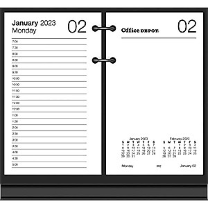 Office Depot® Brand Daily Desk Calendar Refill, 3-1/2" x 6", White, January To December 2023, SP717D50