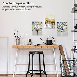 ARTEZA Canvas Boards for Painting, 9 x 12 Inches, Pack of 14, Blank White Canvas Panels for Acrylic, Oil and Gouache Painting