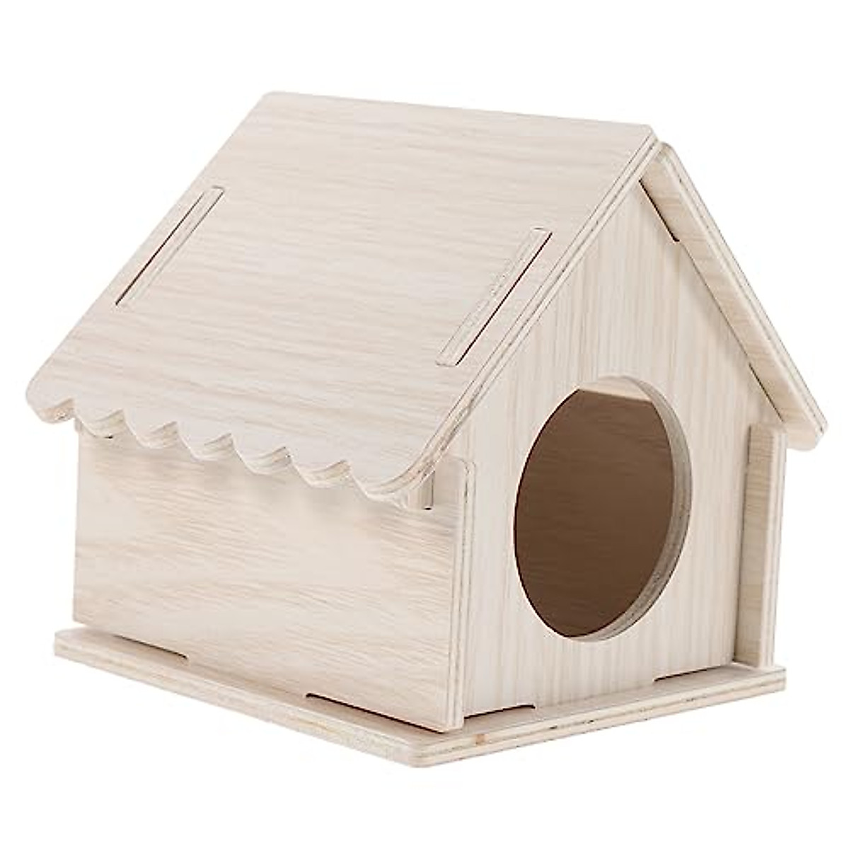 Balacoo 2pcs Wooden pet House Wooden Toys Hamster Toy Wooden House Hamster Accessories Chinchilla Hamster nest Small pet Small Animals Wooden cage Seesaw The Swing Multi-Layer Small House