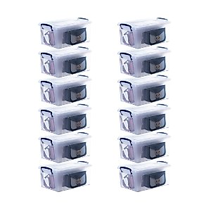 Superio Clear Storage Bins with Lids, Stackable Storage Box with Latches and Handles, Extra Small, 12 Pack 3 Quart