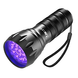Waklyte Black Light UV Light, 21 LED 395nm UV Flashlight, Powerful Mini Blacklight Flashlight, Small Portable Black Light Flashlight for Pet Urine Detection, Scorpion, Resin Curing, Bed Bug, Nails