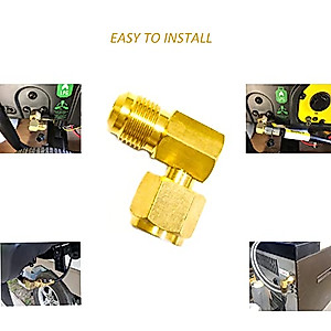 Catilon 90° Elbow Connector for Olympian Wave Heaters, 90 Degree Propane Fitting Adapter Replacement for Low Pressure Olympian Wave Gas Fired Heaters, with 3/8" Female and Male Flare