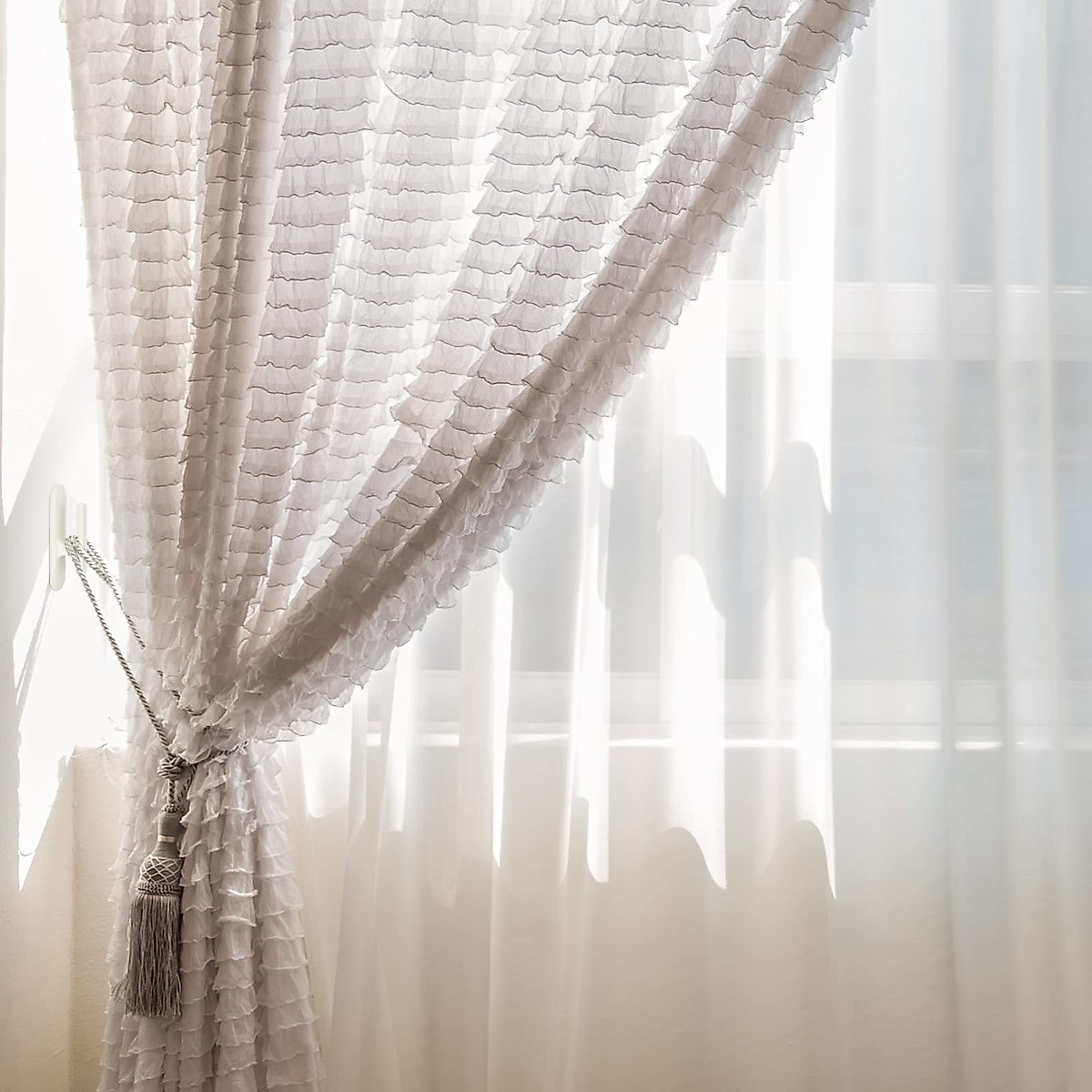 4 Pieces Cord Safety Blind Pull Twister Window Wrap Cleats Blind Holder Curtain Cord Wind Up Baby Child Proofing Window Gate Safety Adhesive Wall Hanging Hooks