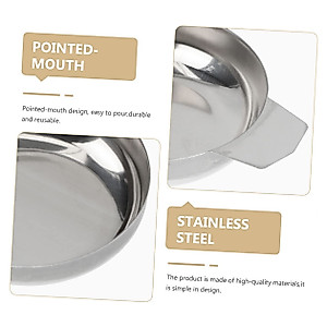 Weigh Boats 2pcs Stainless Steel Weighing Pan Laboratory Weighing Plate Weigh Gram Stainless Steel Metal Trays Plastic Jewels Aluminum Tray Household Scale Tray Weighting Gadget