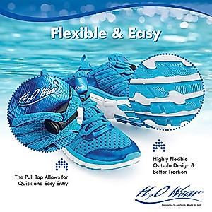 H2O Wear Aqua Vibe Women’s Water Aerobics Shoe/Water Sneaker Size Ladies Size 8 Marine Blue