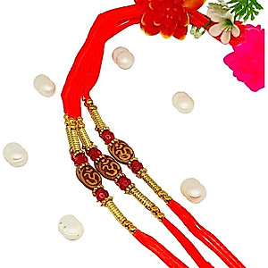 JAGMOR Rakhi Threads, Set of 3 OM Rakhi for Brother, Rakhi Bracelet for Brothers, Rakhi Thread, Bhai Rakhi, Bro Rakhi