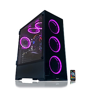 Alarco Gaming PC Desktop Computer Intel 3.70GHz,16GB Ram,512 GB SSD,Windows 11 pro,WiFi Ready,Video Card RX 580 8GB, 6 RGB Fans with Remote