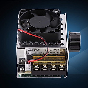 4000W SCR Electric Voltage Regulator Dimmer Temperature Motor Speed Controller with Fan Thermostat