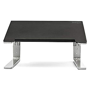 StarTech.com Adjustable Laptop Stand - Heavy Duty Steel & Aluminum - 3 Height Settings - Tilted - Ergonomic Laptop Riser for Desk (LTSTND)