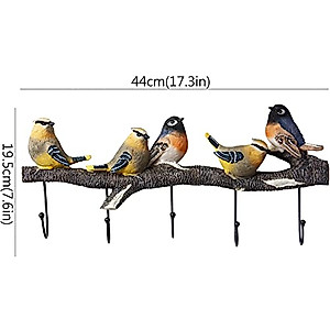 WNESY Wall-Mounted Coat Rack Bird Decoration Hook Modern European-Style Living Room Wall Coat Rack Room Creative Coat Hook Wall-Mounted Coat Hook-E