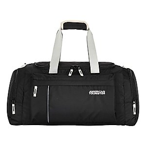 American Tourister X-Bag Casual 2 Nylon 55cm Black Travel Duffle, Black, 61L, 55cm x 28cm x 31cm (L x W x H)