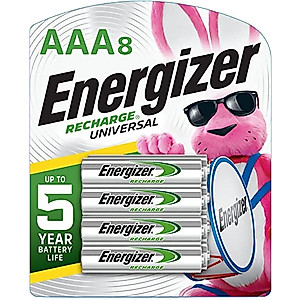 Energizer Rechargeable AAA Batteries and Rechargeable AA and AAA Battery Charger with 4 AA NiMH Rechargeable Batteries Kit, 12 Count