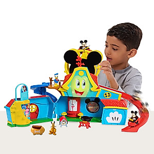 Disney Junior Mickey Mouse Funny the Funhouse 13 Piece Lights and Sounds Playset, Includes 3 Figures