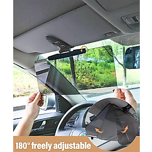 YAKEFLY HD Sun Visor for Car,Universal Car Visor Extender Sun Blocker,Car Sun Visor Sun Shade Protection from Sun Glare,Snow Blindness,UV Rays,Anti-Glare Polarized Sun Visor Extender