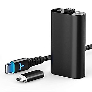 Controller Battery for Xbox One/Xbox Series X S with 3M USB C Charging Cable and Micro USB Adapter Rechargeable Battery Kit Play and Charge Xbox Accessory, XBOX-SB02