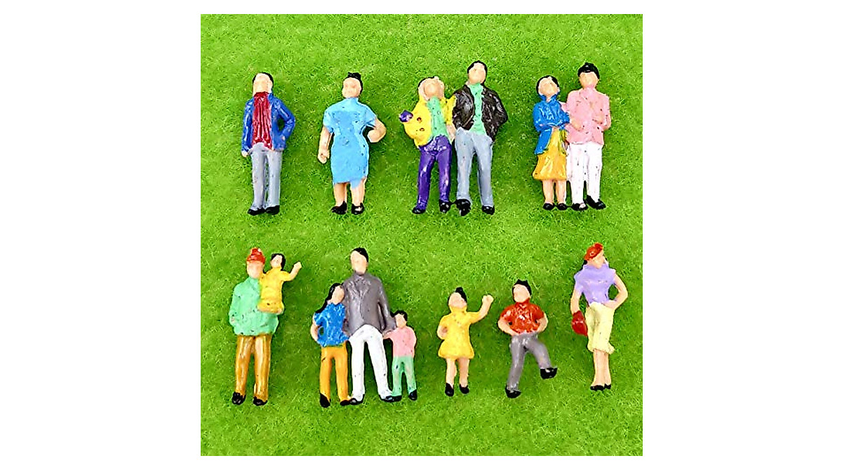 100pcs HO Scale Passengers Model Figures for Train Layouts