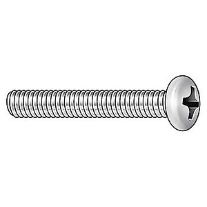 #5-40 x 1/2" Round Head Phillips Machine Screw, 100 pk.