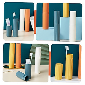 Levemolo 4 pcs Hotel Containers Home Mouthwash Organizers Trips Daily Multi-Function Camping Uses Container Cup Use Business Toothpaste Cups Storage Portable Toothbrush Organizer