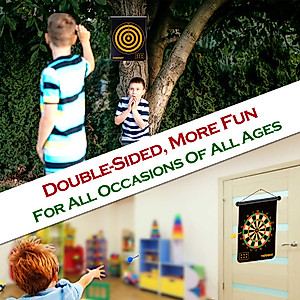 Magnetic Dart Board for Kids, Fun Toys Gifts for Boys 8 9 10 11 12 13 14 Years Old Teen Birthday Valentine Eater Christmas Stocking Stuffers Indoor Room Games, Magnet Dartboard Sets Double Sided