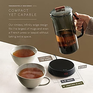 Coffee Mug Warmer for Desk - Smart Coffee Cup Warmer for Desk Auto Shut Off Enabled - Multi-use Tea Warmer, Electric Candle Warmer & Coffee Warmer for Desk with 3 Heat Settings + Silicone Mug Lid