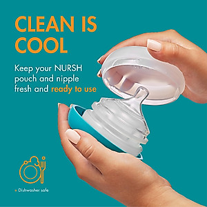 Boon Nursh Baby Bottle Storage Buns - Baby Bottle Holder for Nursh Baby Bottles - Travel Baby Bottle Holder - Blue and White - 3 Count