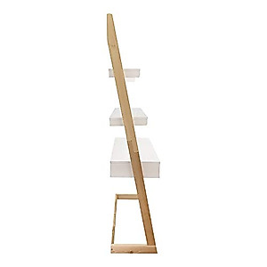American Trails Freestanding Ladder Desk With Drawer, Natural Maple/White