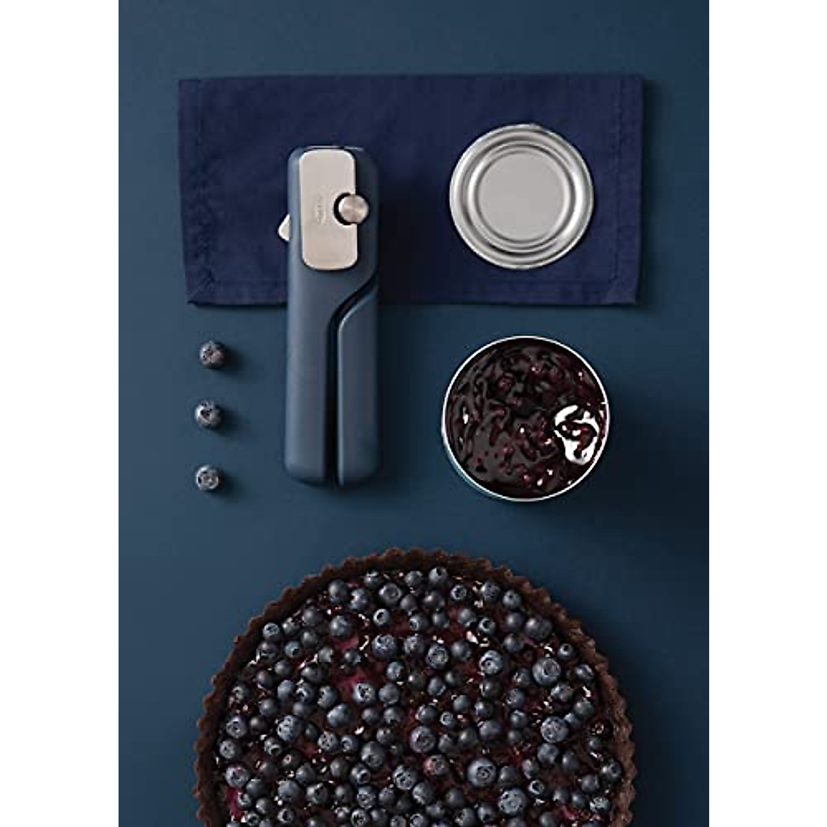 Chef'n FreshForce Compact Can Opener, Stainless Steel, Blue