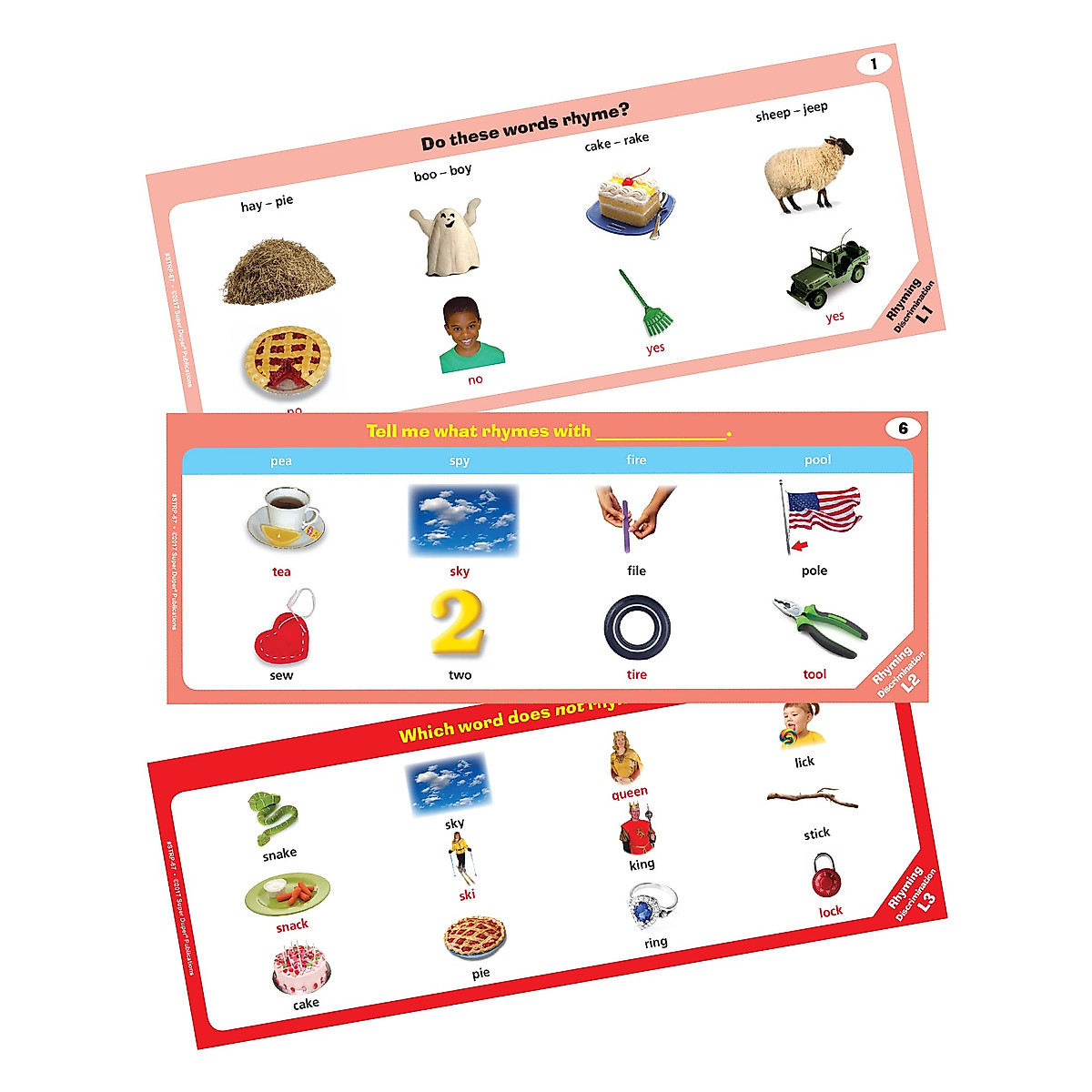Super Duper Publications | Phonological Awareness Skill Strips® Photo Flash Cards | Educational Learning Resource for Children | Skills to Learn to Read | Activities for Auditory Processing Disorders