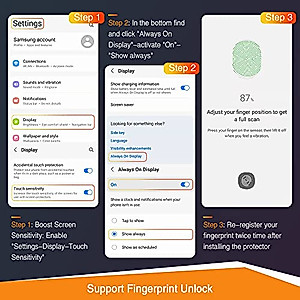 [3+2 Pack] Screen Protector for Samsung Galaxy S22 Plus/S22+Plus 5G, Tempered Glass Galaxy S22 Plus Screen Protector + 2 Pack Camera Lens Protector -[Fingerprint Unlock][Easy Installation Frame]