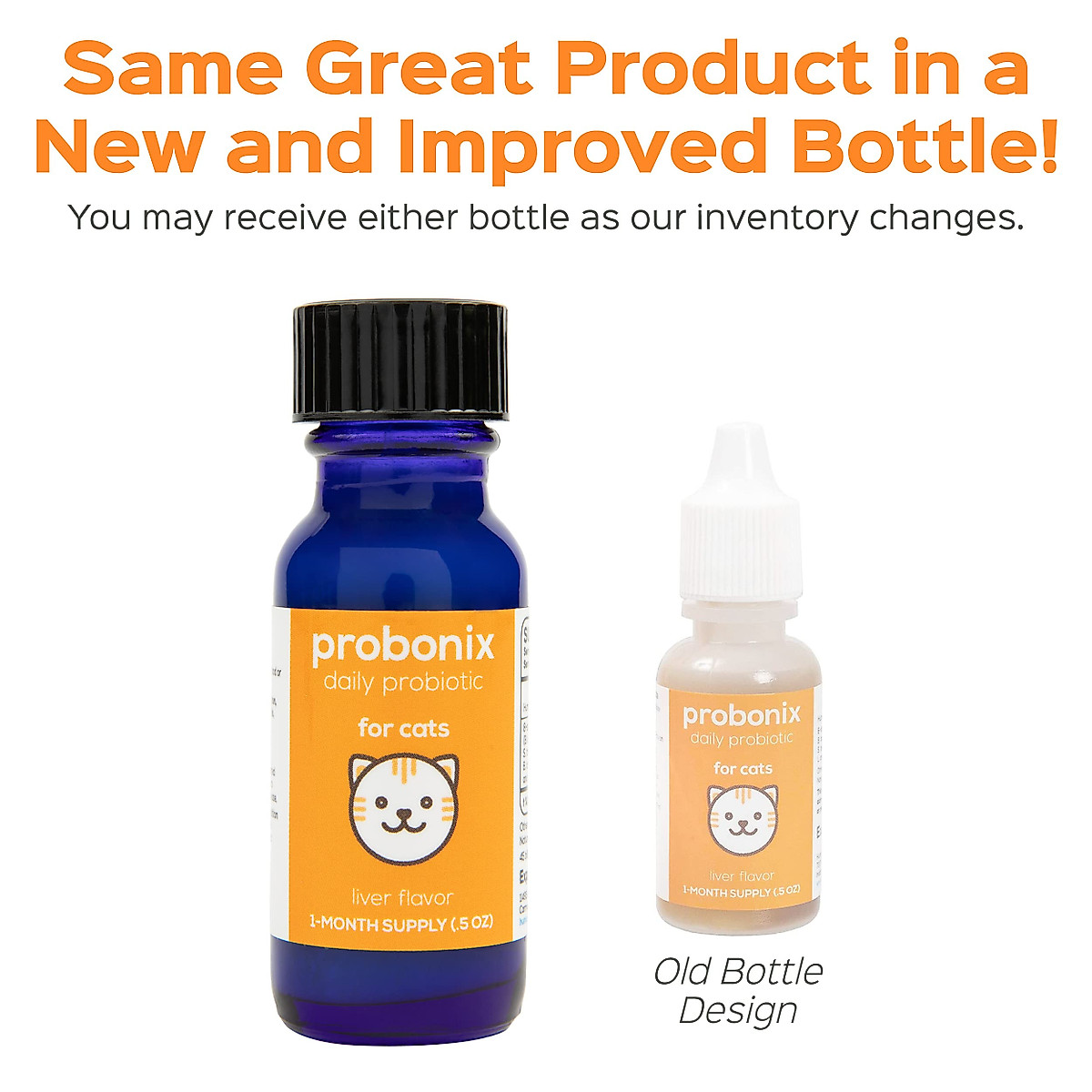Humarian Probonix Cat Probiotic Drops - 8-Strain Probiotics for Cats to Support Gut Health, Dental Health and More - 45 Billion CFUs - 40-Day Supply - Liver Flavor