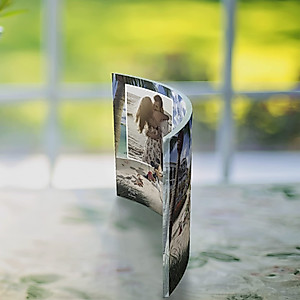 Disney – Mickey and Minnie Mouse in Florida – Personalize with Your Image! - Thomas Kinkade Studios – 10” x 7” Curved Acrylic Photo Print – Free Standing Décor – Officially Licensed Collectible