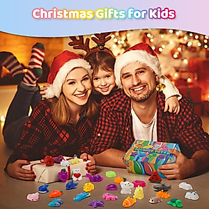 30pcs Party Favors for Kids 4-8-12, Kawaii Mochi Squishy Toys Bulk Fidget Sensory Toys Birthday Gifts for Boys Girls, Goodie Bag Christmas Stocking Stuffers Treasure Box Classroom Prizes