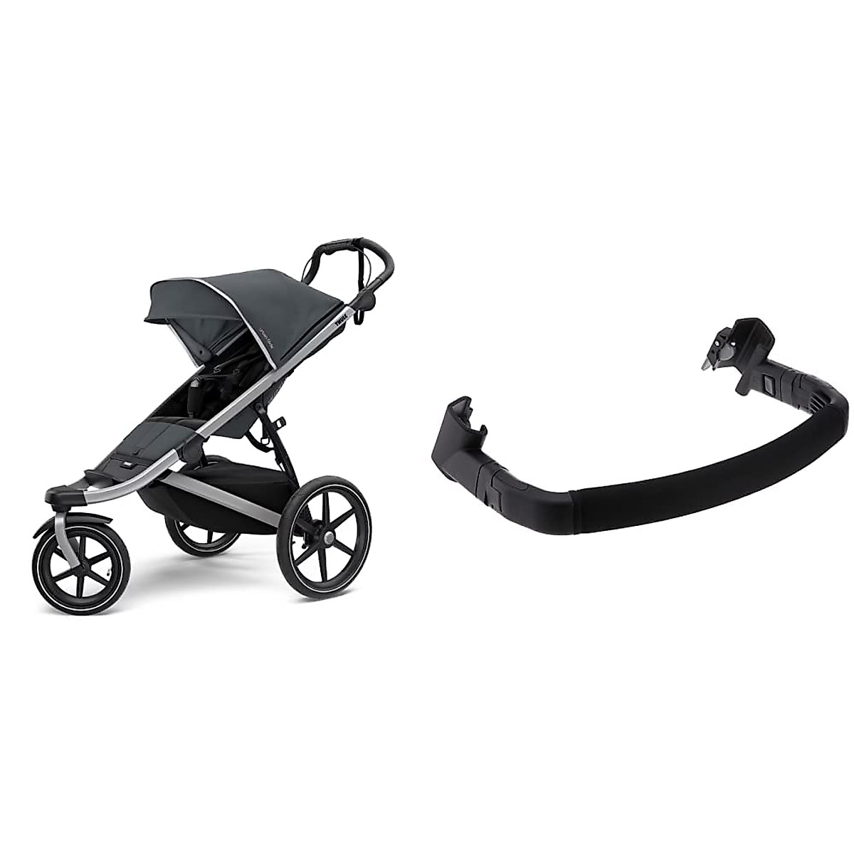 Thule Urban Glide 2.0 Jogging Stroller (Dark Shadow) w/ Bumper Bar