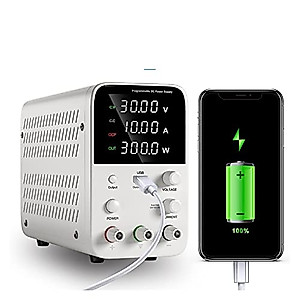 DC Power Supply Variable DC Adjustable Power Supply Laboratory Workbench Programmable Power Supply USB Fast Charging Function Voltage Regulator Switch for Spectrophotometer and lab Equipment Repair
