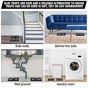 Mouse and Insect Glue Traps Mouse Sticky Traps Plastic Sticky Adhesive Mice Snake Insect to Use Indoor (32 Pieces,3 x 5 Inch)