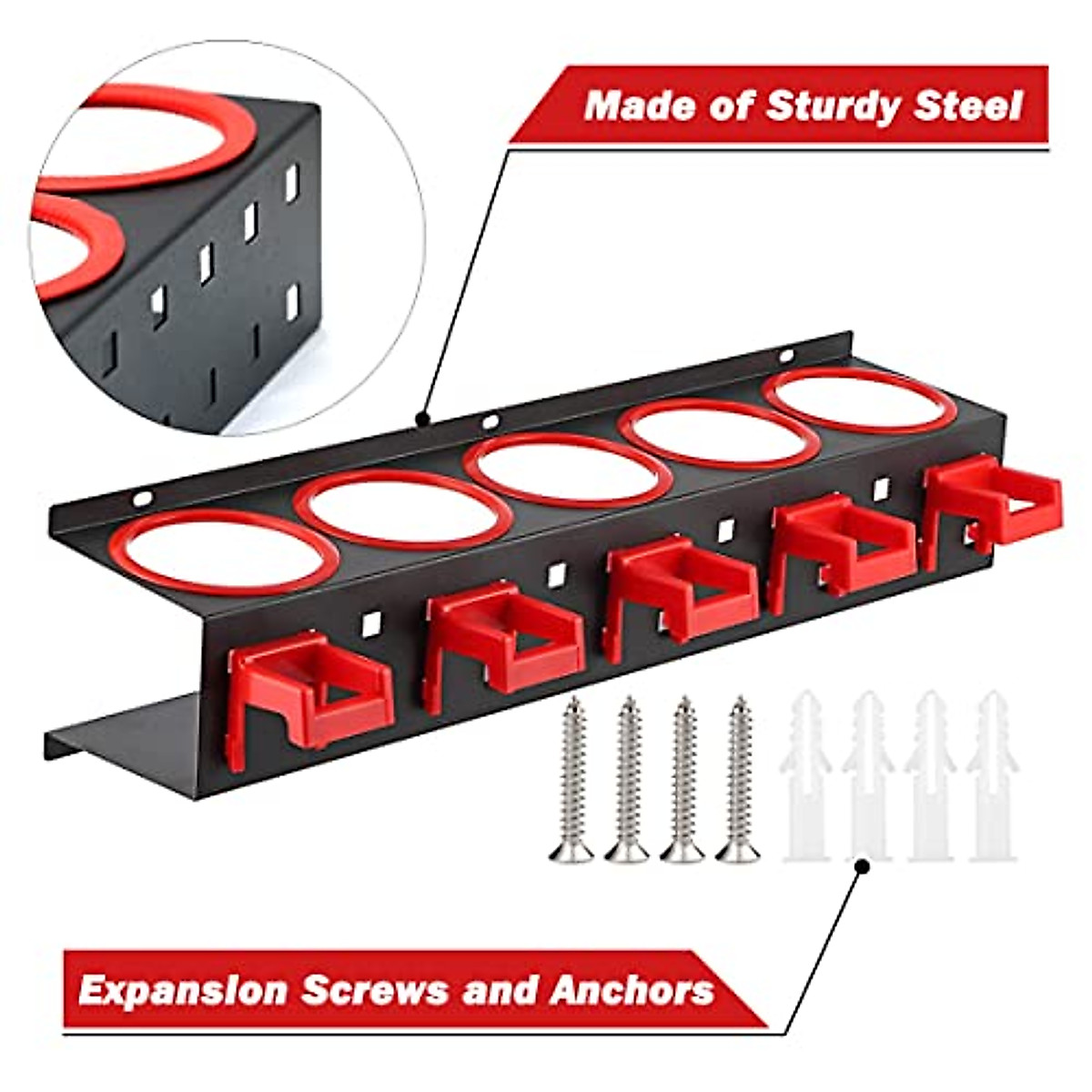 ALL4DETAIL Spray Bottle Holder, Multifunctional Spray Bottle Rack Car Beauty Shop Accessory Display with 5 Plastic Hanging Hooks - Plastic Spray Bottle - Squeeze Bottle