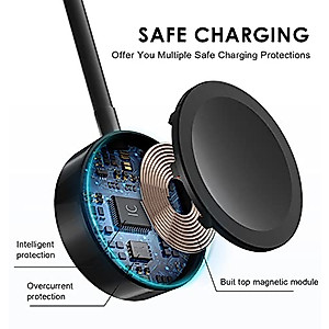 JUD 𝟮𝟬𝟮𝟯 𝐔𝐩𝐠𝐫𝐚𝐝𝐞𝐝 for Apple Watch Charger Black 6.6ft/2M Fast iWatch Charger Wireless Charging Cable Compatible with Apple Watch Series 8/7/6/5/4/3/2/1/SE