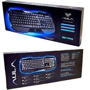 Beastron SI-859 Wired RGB Backlit Gaming Keyboard, LED 104 Keys USB Ergonomic Wrist Rest Spill-Resistant Design, Ultra-Slim Quiet Mechanical Feeling Keyboard for Windows PC Gamers, Black