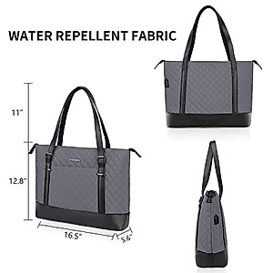 KROSER Laptop Tote Bag for Women, Purse Teacher Bag 15.6 Inch Laptop Bag Computer Work Briefcase Handbag Shoulder Bag