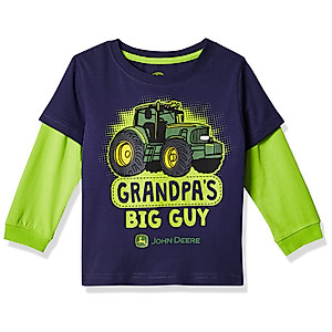 John Deere baby boys Long Sleeve T-shirt T Shirt, Blue, 3-4T US