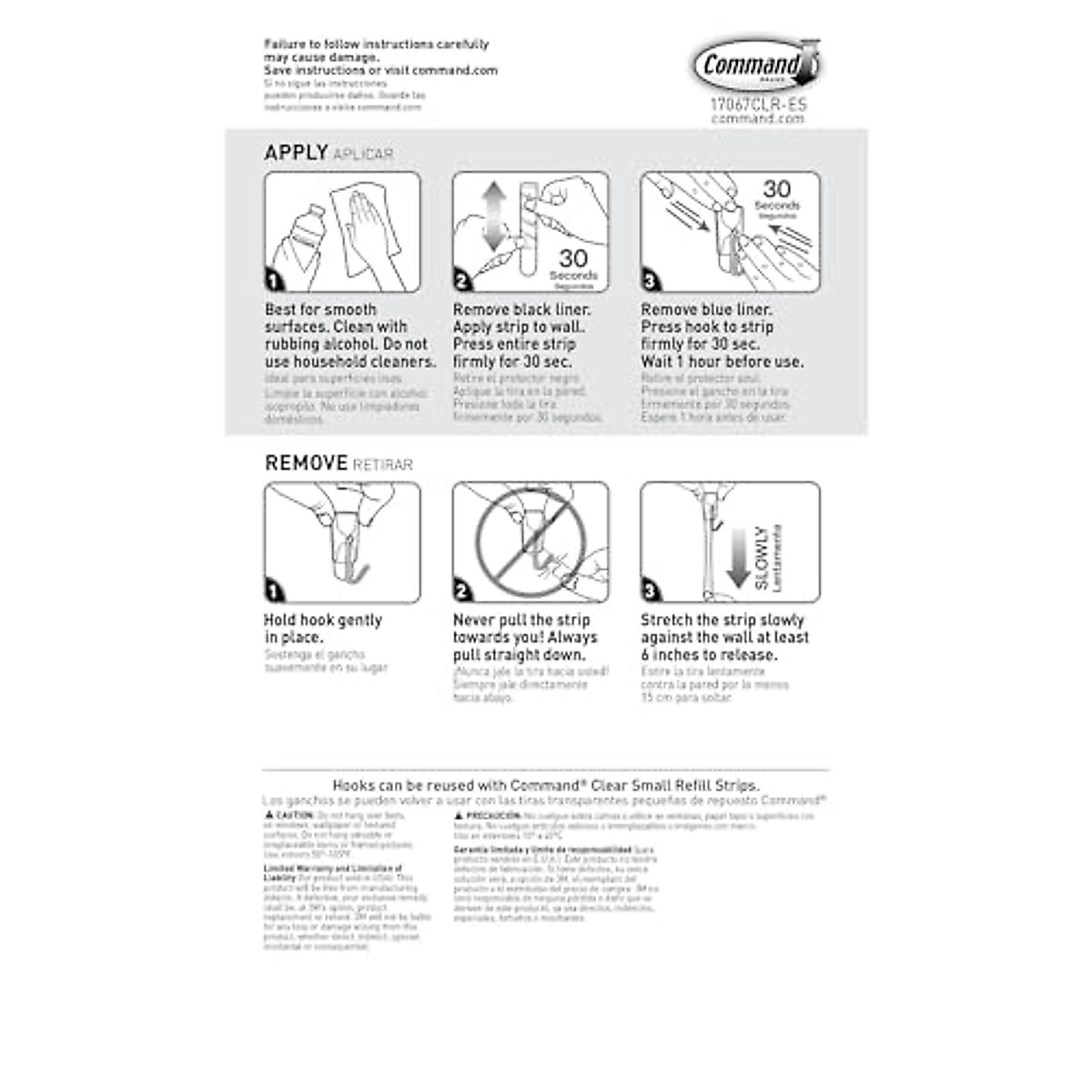 Command Small Clear Wire Toggle Hooks, 40 Hooks and 48 Command Strips, Damage Free Hanging Wall Hooks with Adhesive Strips, Adhesive Hooks for Hanging Christmas Decorations, Holds up to 0.5 lb