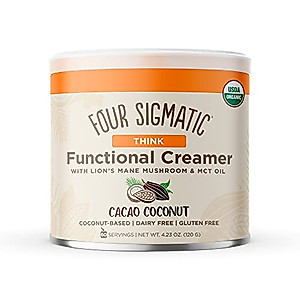 Think Functional Creamer by Four Sigmatic with MCT Oil & Lion's Mane Cacao Coconut - Can